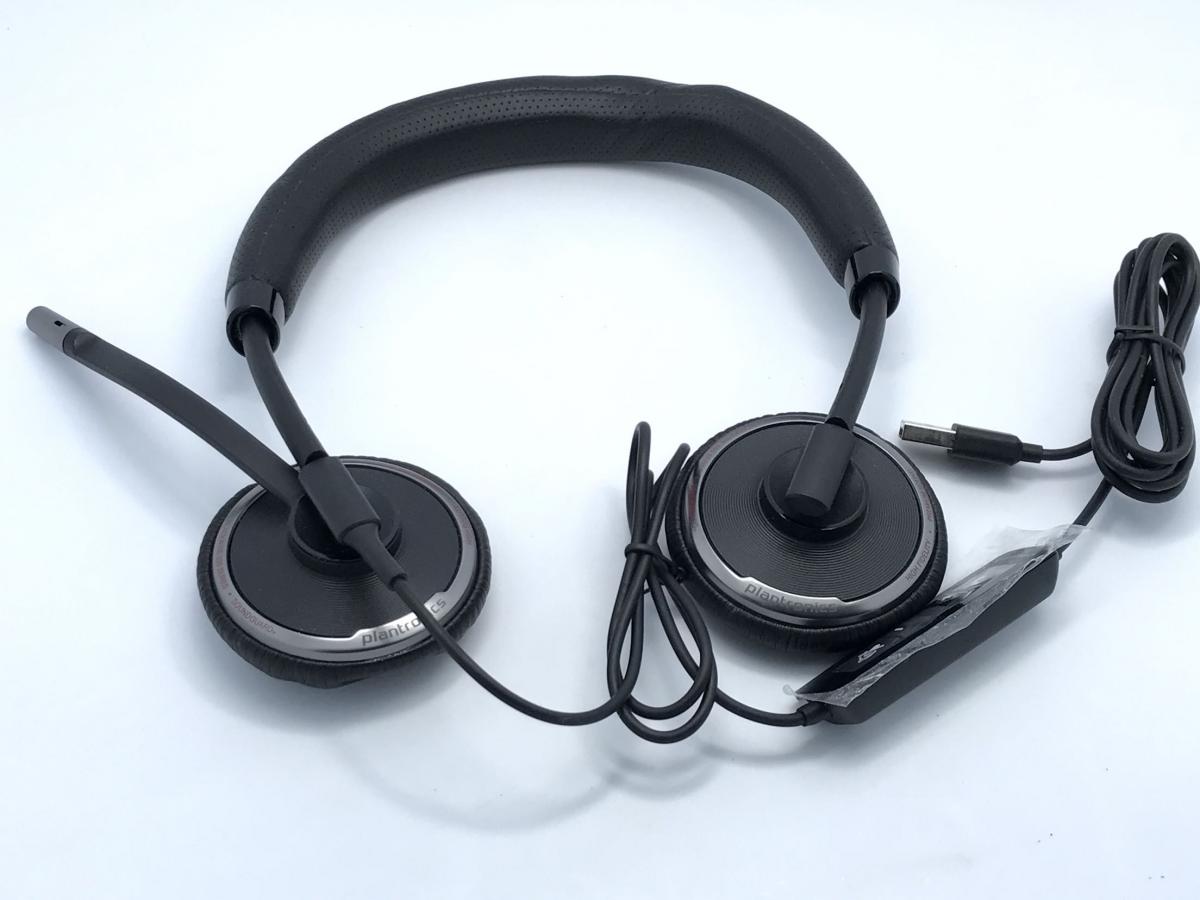 原装正品Plantronics缤特力BLACKWIRE C520 USB双耳头戴式电脑耳麦500系列usb话务耳机-青州小熊