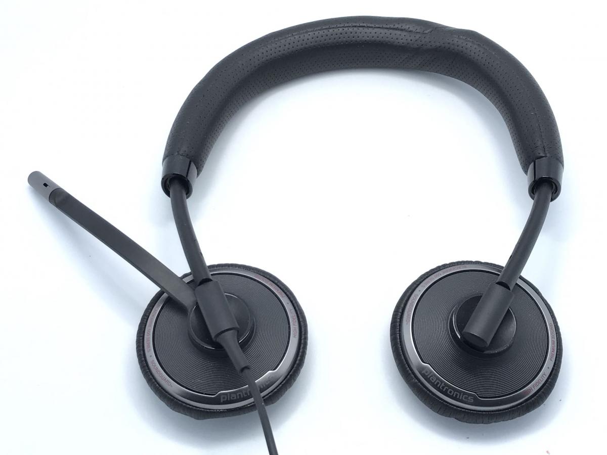 原装正品Plantronics缤特力BLACKWIRE C520 USB双耳头戴式电脑耳麦500系列usb话务耳机-青州小熊