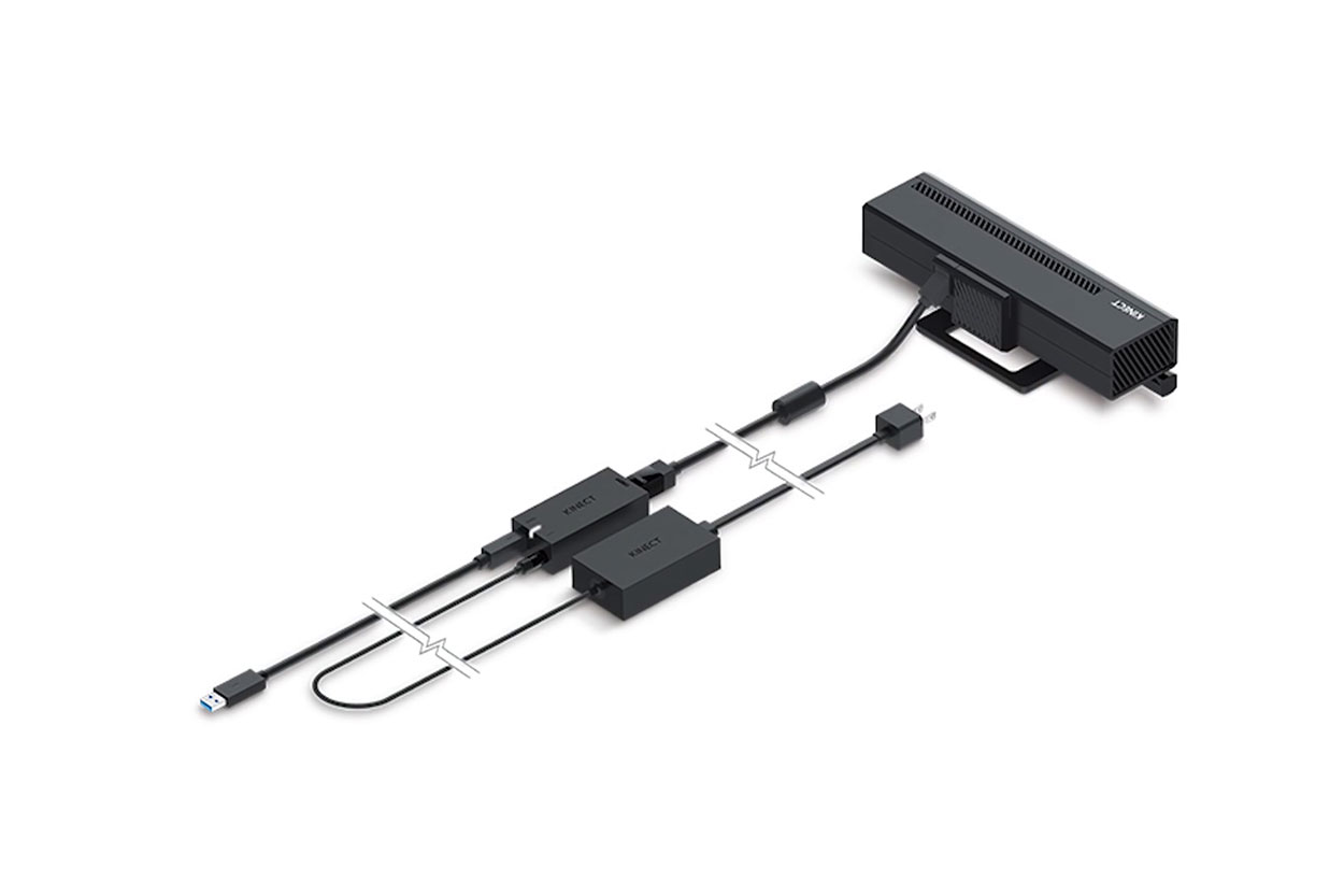 新到货全新原装微软2.14米长XBOX One S Kinect2.0 体感器体感摄像头PC开发电源适配器原配USB3.0线-青州小熊