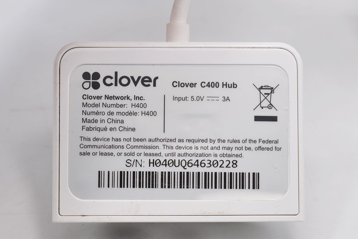 二手原装正品Clover三叶草Pos机Clover Flex HUB扩展 H400 C400 USB-C转网卡口 USB 母口-青州小熊