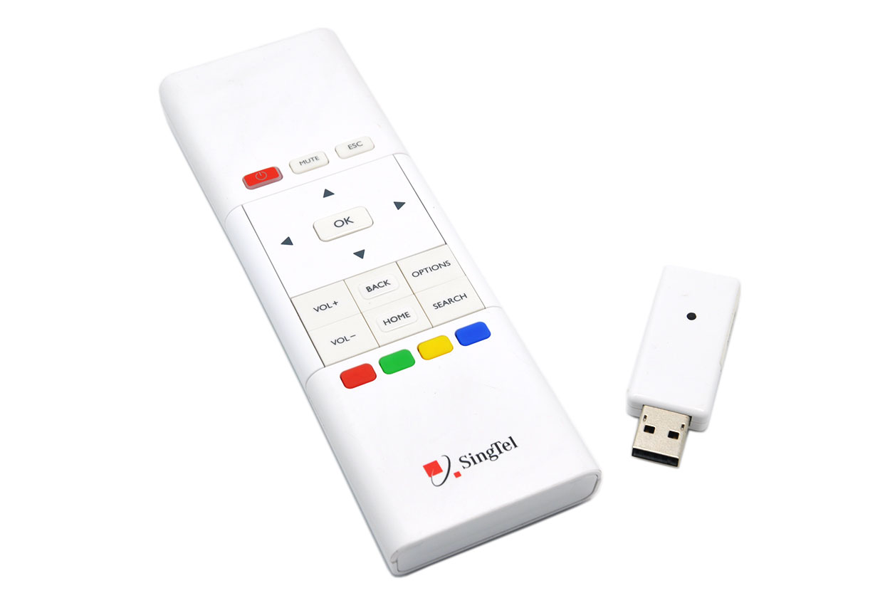 新到货新加坡电讯Singtel TV Remote DB100486 安卓 电脑 PC通用电脑无线空中飞鼠 2.4G无线键盘鼠标遥控器-青州小熊