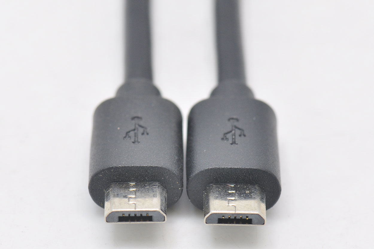原装正品MicroUSB to MicroUSB 公对公OTG USB DAC解码线 双头Micro USB线 5芯加地线带屏蔽30厘米-青州小熊