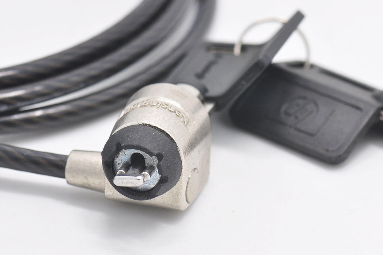 原装肯辛通Kensington给HP惠普笔记本OEM的笔记本锁 电脑锁 黑钢材质 T型锁 1.8米长 K64189 Dock Lock ...