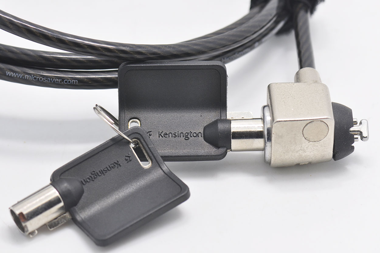 原装肯辛通Kensington给HP惠普笔记本OEM的笔记本锁 电脑锁 黑钢材质 T型锁 1.8米长 K64189 Dock Lock ...