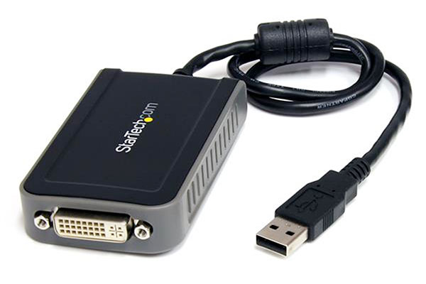 新到货Startech.com USB to DVI VGA多显示器外置USB显卡适配器 USB2DVIE2 多屏显示-青州小熊