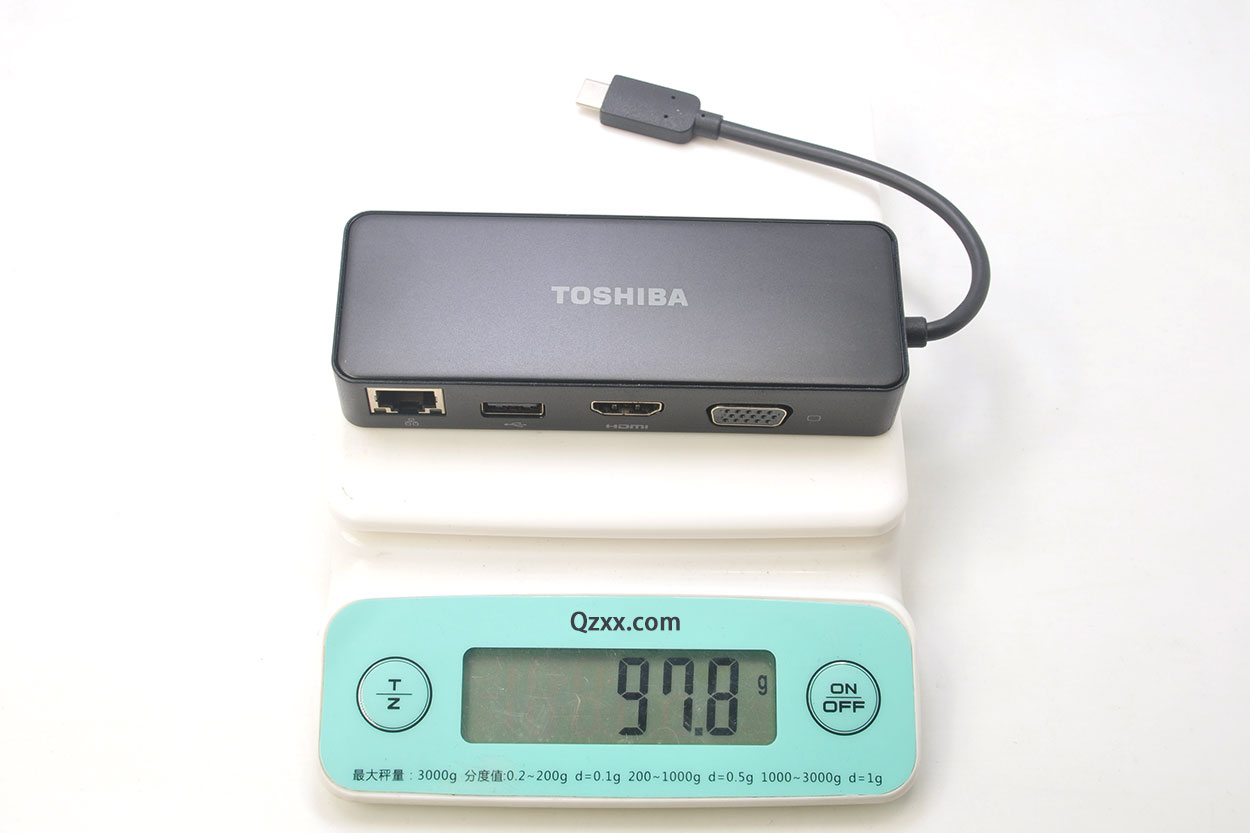 售完存档：东芝Toshiba Type-C TO HDMI VGA USB3.0 RJ-45 1000M网卡 Macbook PD供电USB ...