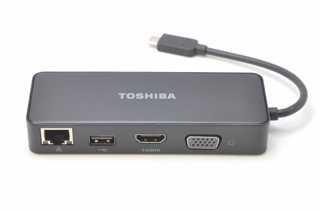 售完存档：东芝Toshiba Type-C TO HDMI VGA USB3.0 RJ-45 1000M网卡 Macbook PD供电USB ...
