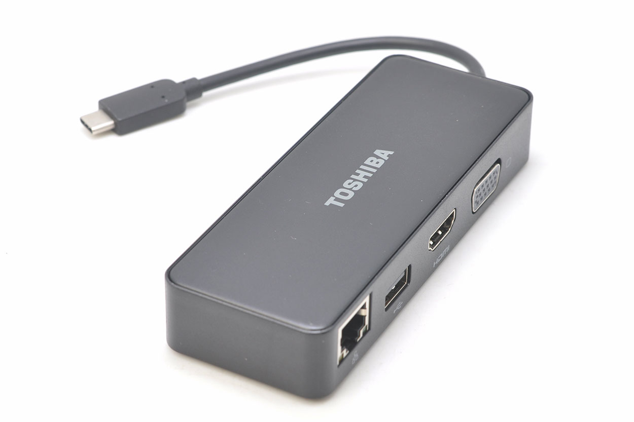 售完存档：东芝Toshiba Type-C TO HDMI VGA USB3.0 RJ-45 1000M网卡 Macbook PD供电USB ...