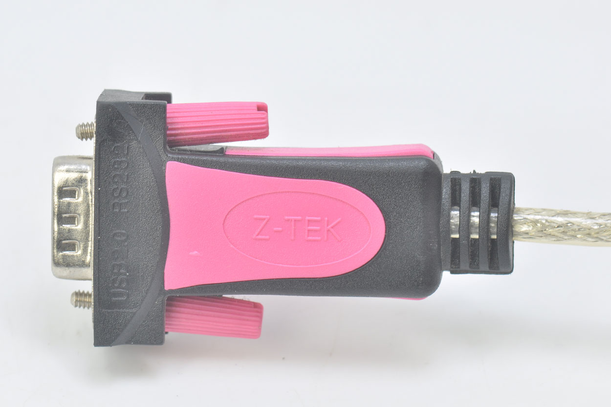 二手货 1.8米长Z-TEK力特USB转RS232串口转接线 DB9针公对母连接线转换器 COM口红色ZE533C DB9公头 RS232串口 ...