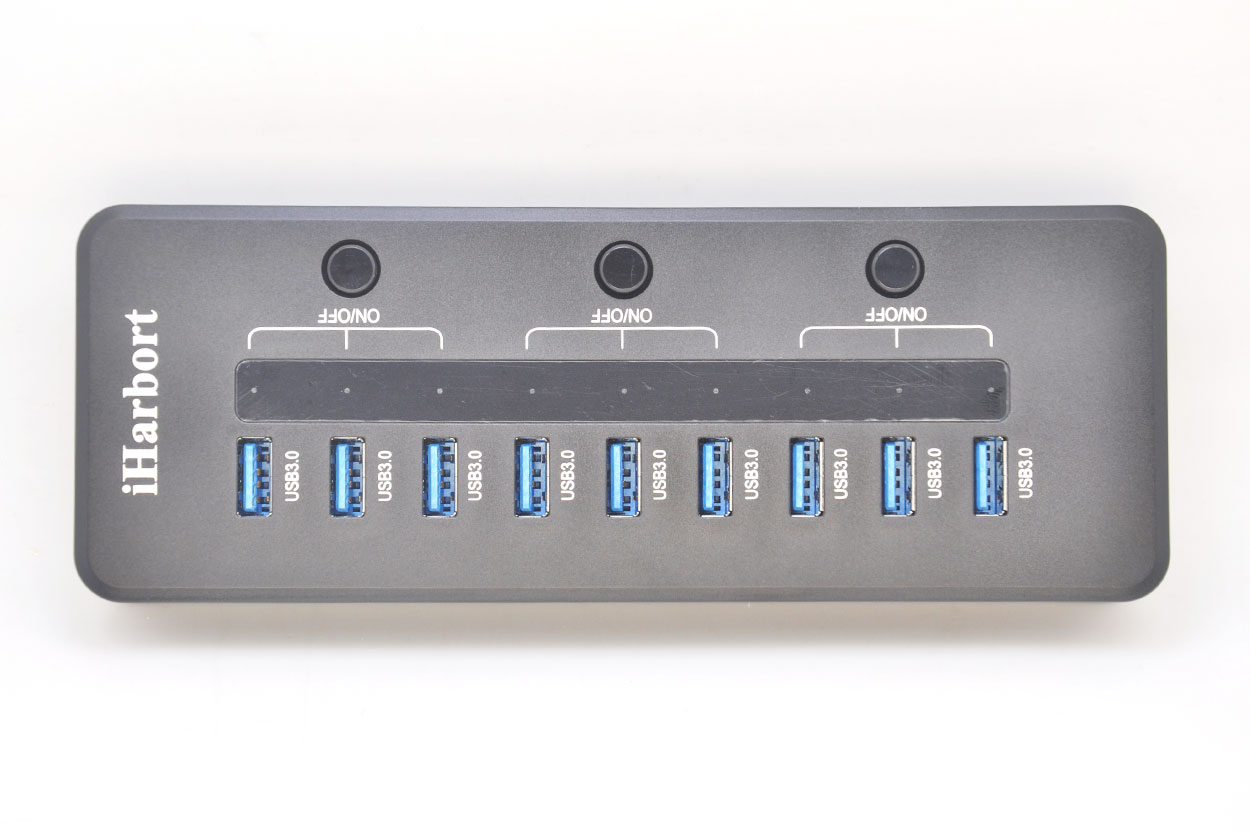 全新iHarbort USB 3.0 10 Port Hub 集线器 10口USB 3.0 HUB 12V4A电源独立供电HUB VIA ...