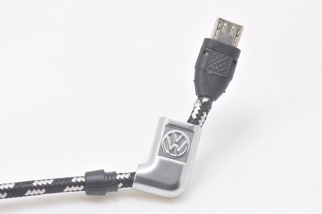 原装Volkswagen大众汽车USB-C to Micro USB 金属弯头 编织网 OTG线 USB DAC解码线 遥控器线 ...
