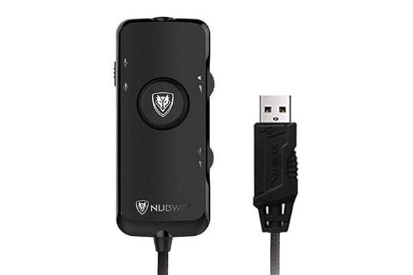 2米长XIBERIA NUBWO-N7 PS4 Xbox One Nintendo Switch 台式机电脑笔记本 USB外置声卡 连接耳机 ...