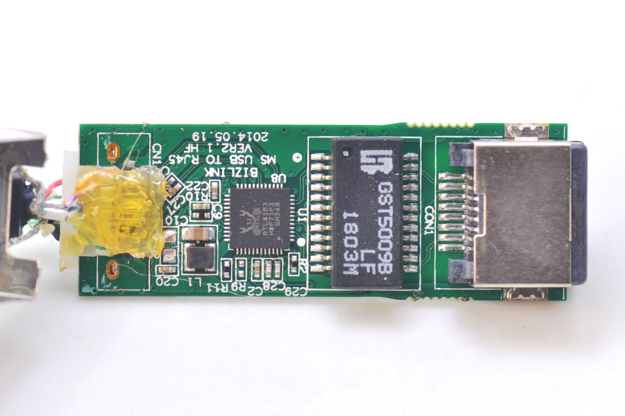 研究品故障品原装USB3.0 1000M网卡主板 RTL8153芯片外接RJ45千兆网卡主板 支持PXE启动Bizlink USB TO ...