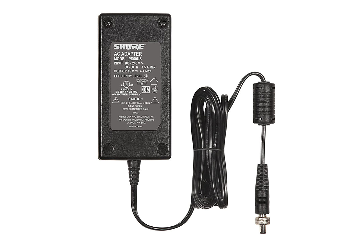 售完存档：原装正品舒尔SHURE PS60US in-line 15V4A电源兼容PS45US适用于UA844US UA844SWB宽带超高频 ...