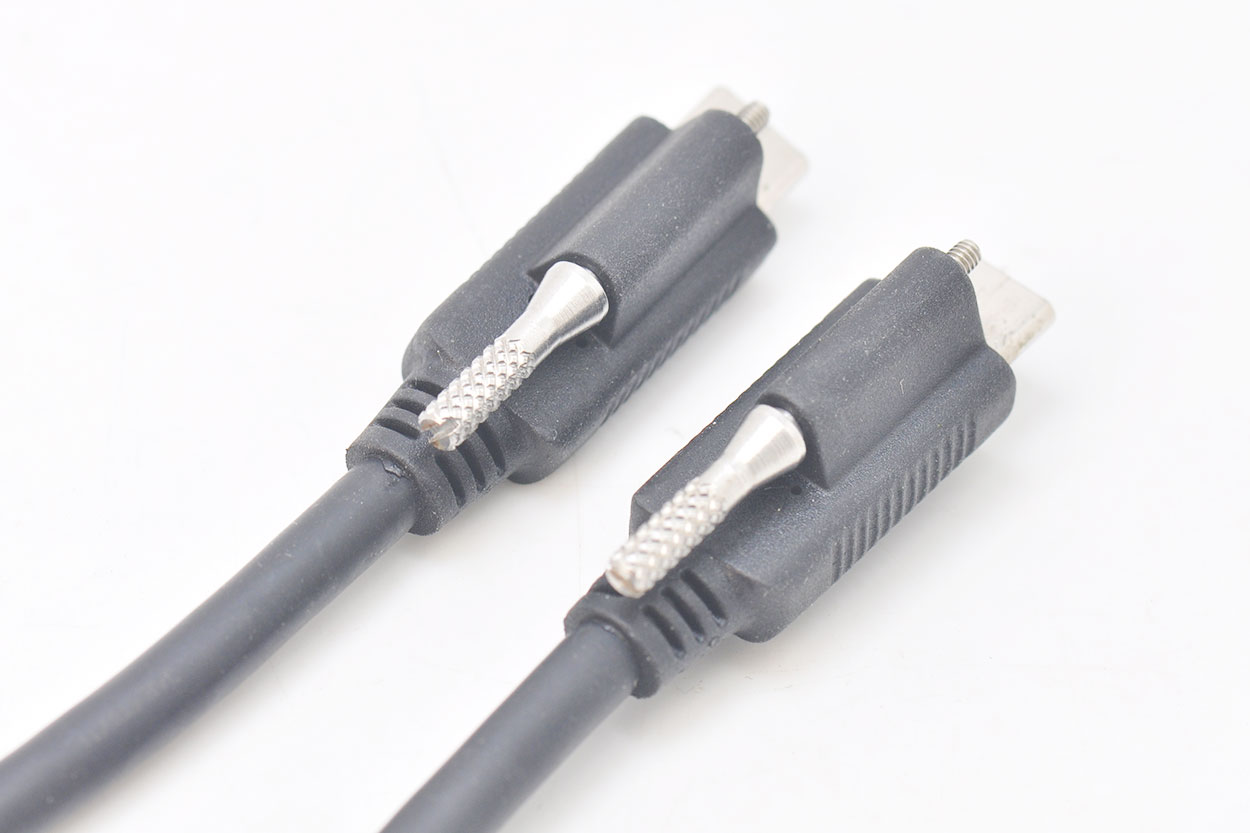 50厘米 USB3.1 Type-C双头公对公数据线带锁螺丝 USB-C TO USB-C公对公Gen2/10G数据线 98K8/99C8 ...