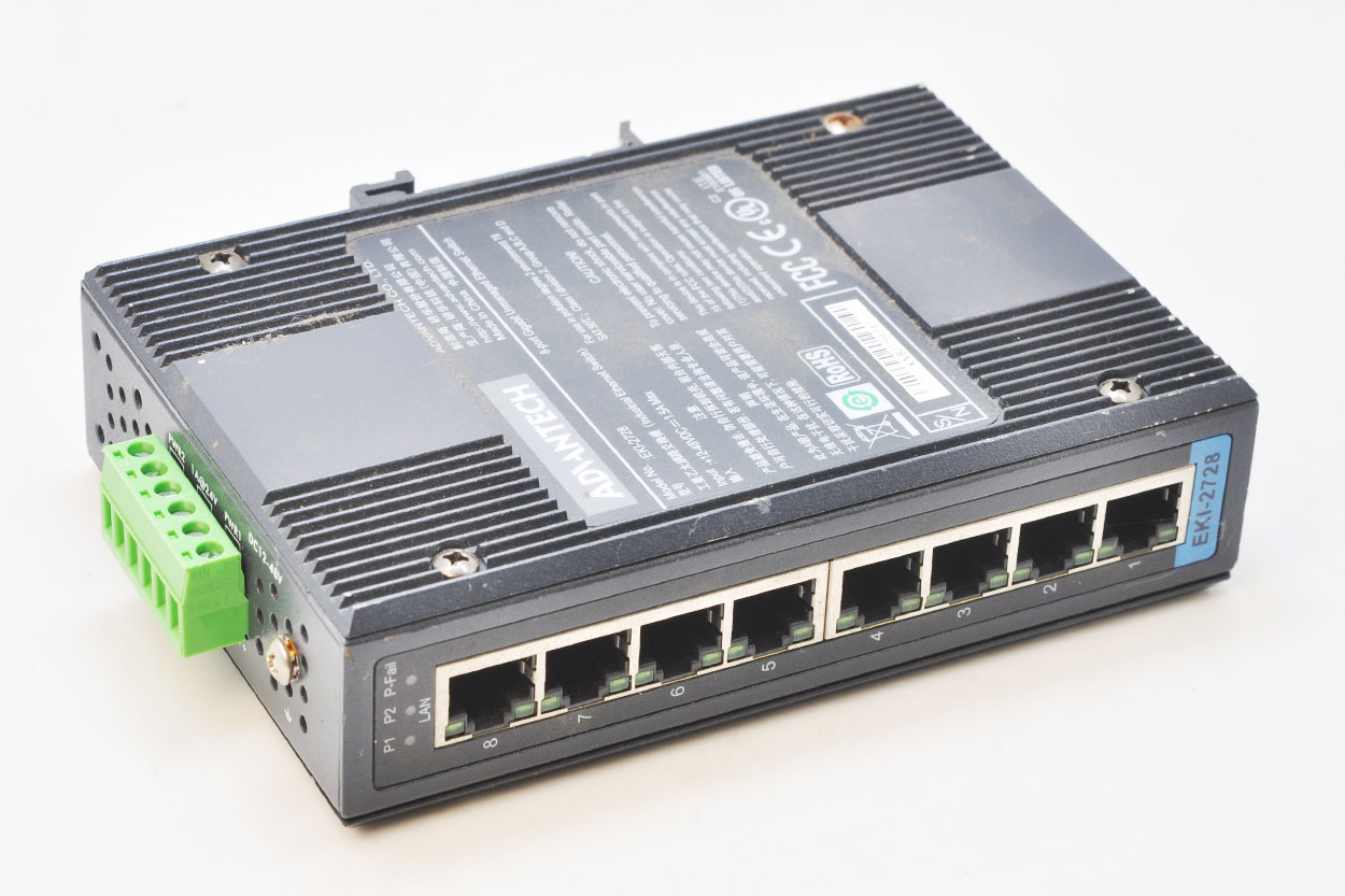 新到货二手原装 研华advantech EKI-2728 8端口全千兆非网管型工业以太网交换机-青州小熊