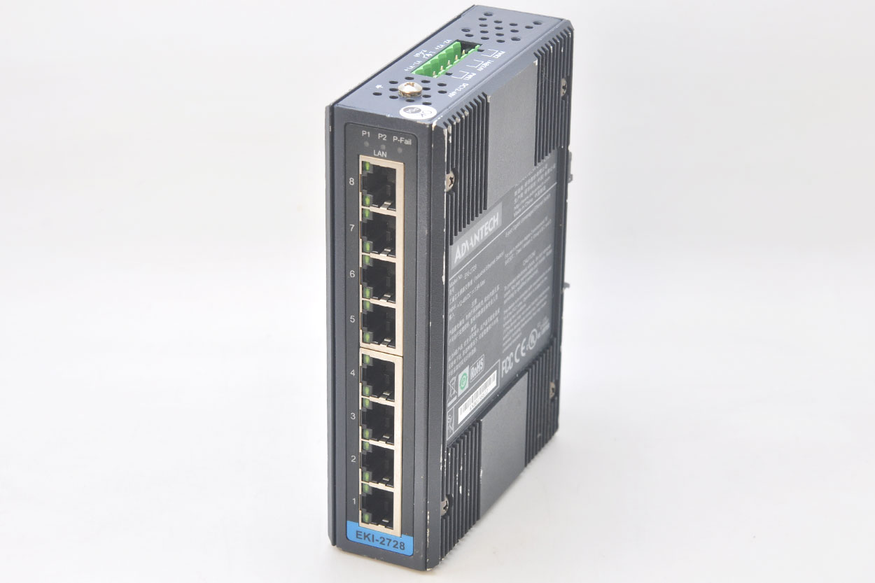 二手原装 研华advantech EKI-2728 8端口全千兆非网管型工业以太网交换机-青州小熊