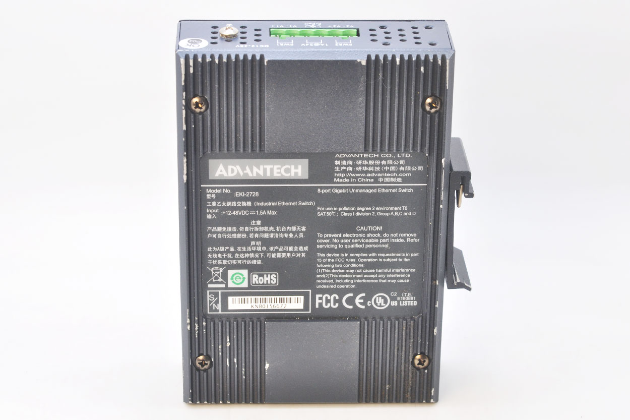 二手原装 研华advantech EKI-2728 8端口全千兆非网管型工业以太网交换机-青州小熊