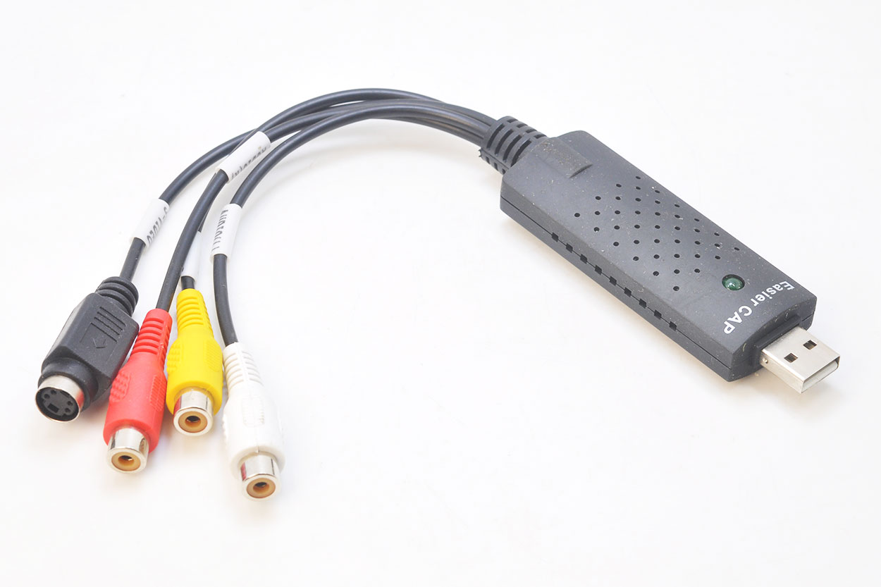 USB视频采集卡 监控视频采集卡 EasierCAP 一路采集卡 MS2160 老录像机摄像机DV采集到电脑-青州小熊