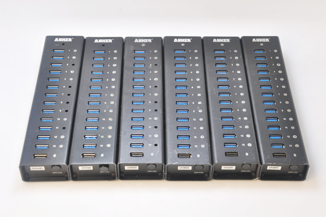 售完存档：ANKER铝制外壳13口 USB3.0 集线器 5V 2.1A智能充电端口 VIA VL812-Q7芯片组 AK-68ANHUB ...