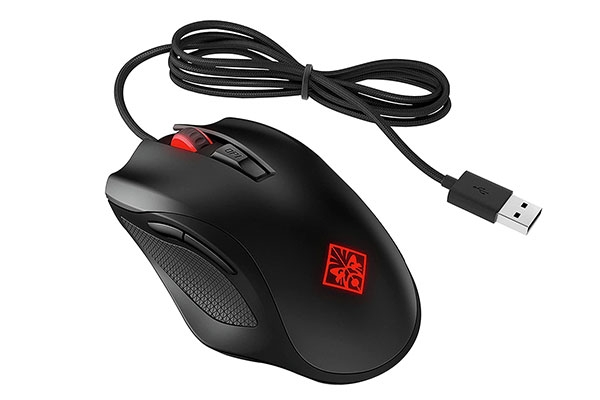 原装正品惠普HP暗影精灵OMEN 600 1KF75AA游戏办公鼠标 人体工学Mouse PWM3360 欧姆龙蓝点微动924121-001-青州小熊