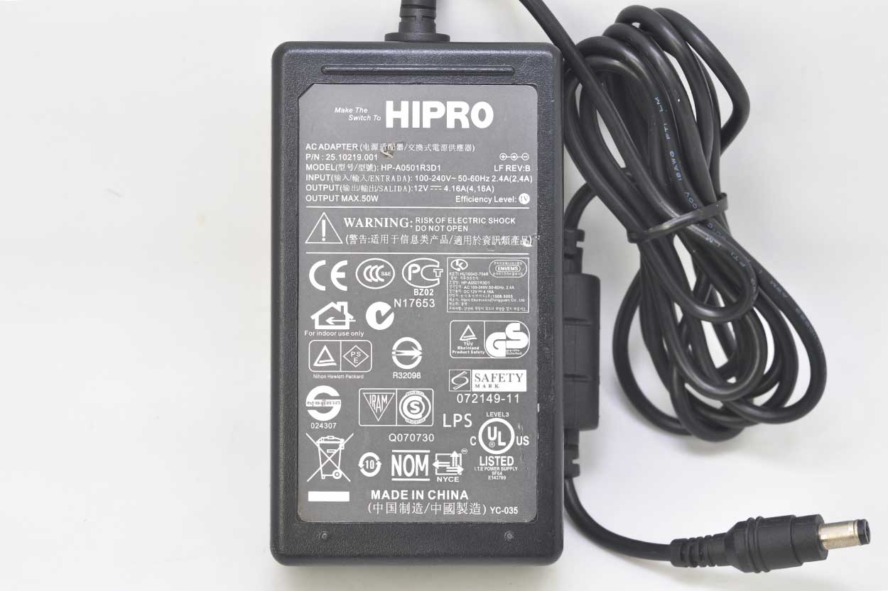 二手散装惠普HP 12V 4.16A 50W Thin Client T5710 T5720 T5735 5.5MM 2.1MM DC接口电源 ...