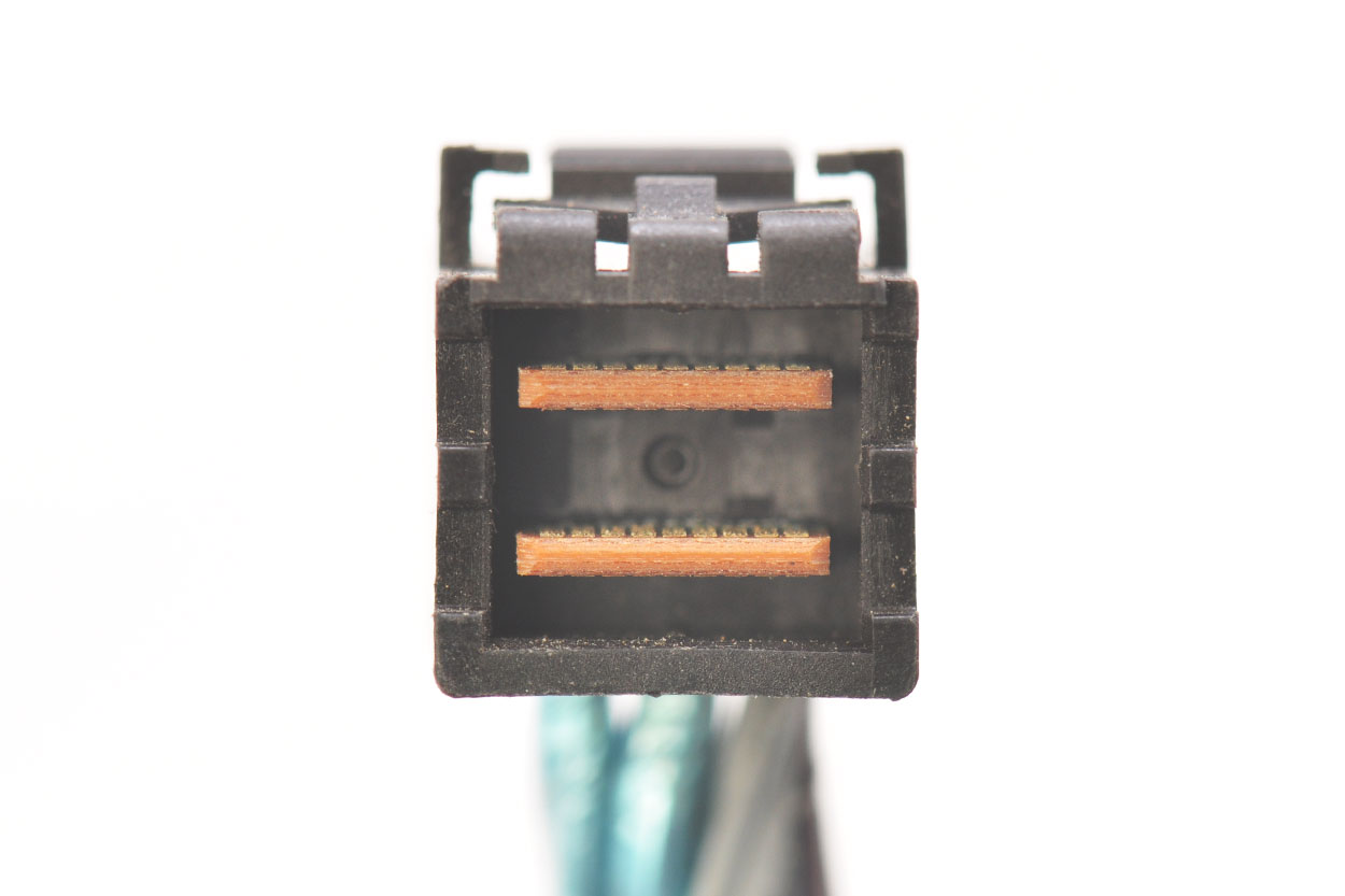 售完存档：85厘米长Molex莫仕原装MINI SAS线SFF 8087对变头直角8643 HD SAS服务器存储阵列卡背板数据线 12G对 ...