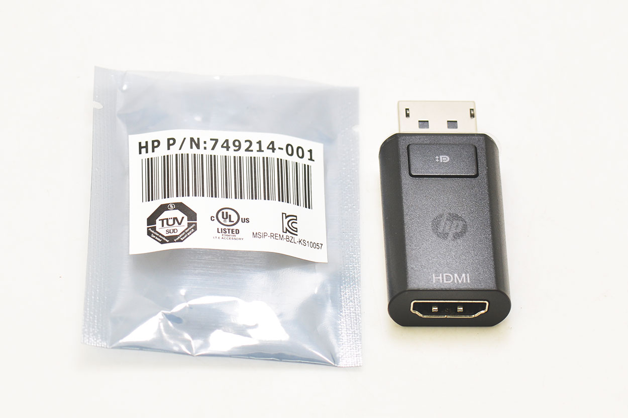 全新原装 HP惠普DP转HDMI 1080P显卡接电视高清转换头 DisplayPort to HDMI 1.4 Adapter ...