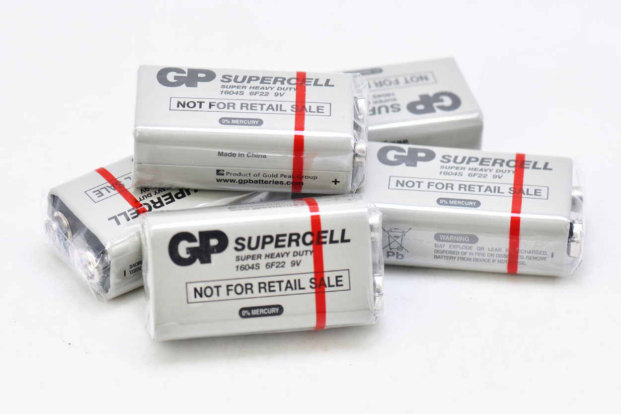 售完存档：超霸GP SUPERCELL 1604S 6F22 9V电池 话筒万用表电池数字万用表 方块电池-青州小熊