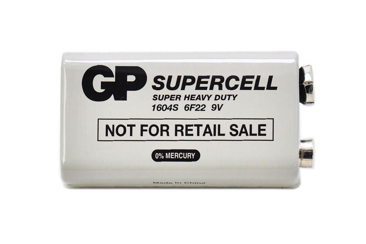 售完存档：超霸GP SUPERCELL 1604S 6F22 9V电池 话筒万用表电池数字万用表 方块电池-青州小熊