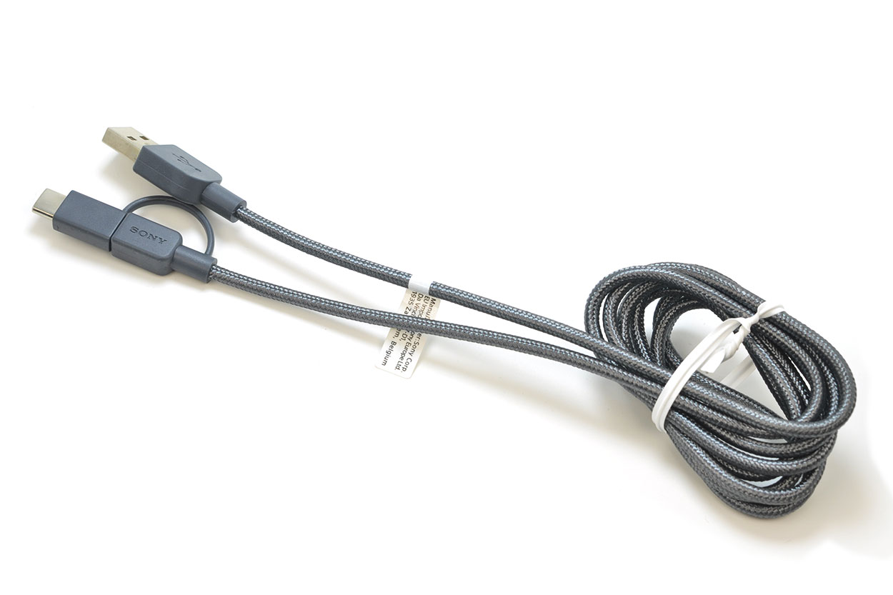 1.5米长原装索尼SONY二合一USB2.0 TO Micro USB转 USB-C Type-C 通用安卓数据线快充充电线USB-A to ...