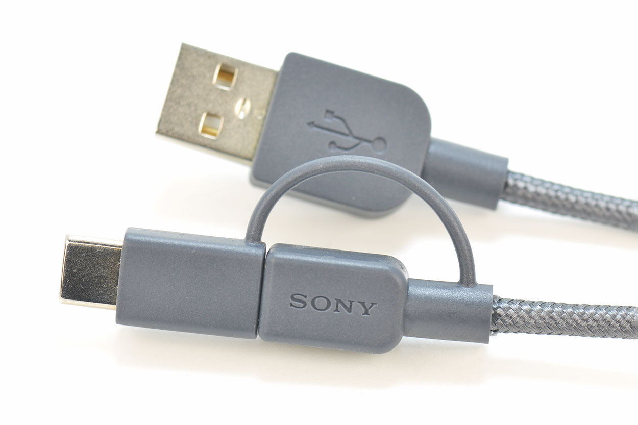 新到货1.5米长原装索尼SONY二合一USB2.0 TO Micro USB转 USB-C Type-C 通用安卓数据线快充充电线USB-A ...