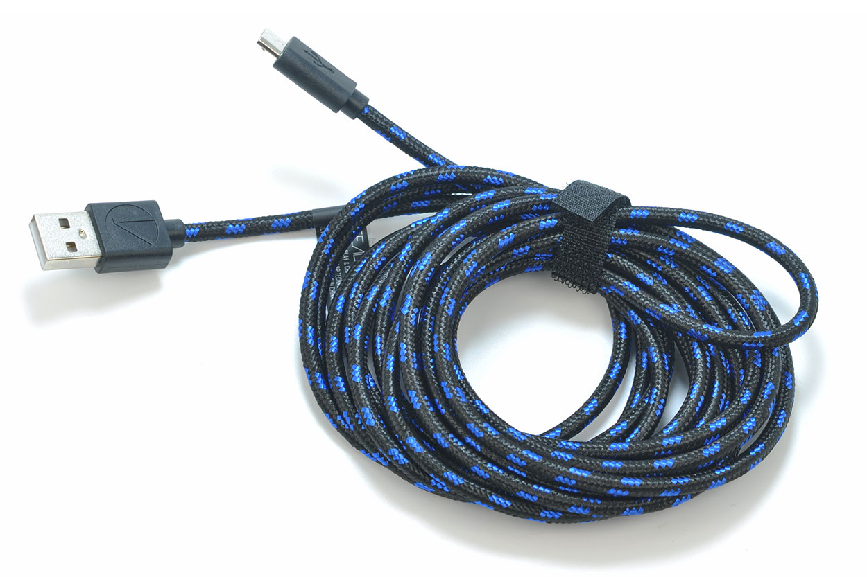 售完存档：3米长编织网 STEALTH SP-C10 TWIN PLAY CHARGE CABLES MIcro USB接口 PS4游戏手柄老 ...