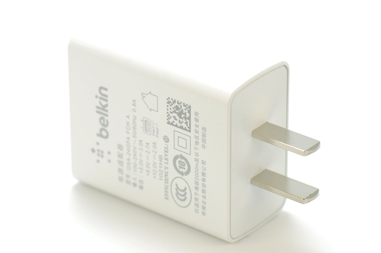 原装全新贝尔金Belkin QC3.0 MTK PE2.0 5V3A 9V2.7A 12V2A 24W USB手机充电器 安卓快充头DSA ...