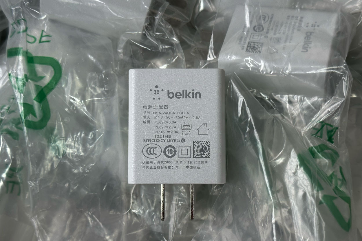 原装全新贝尔金Belkin QC3.0 MTK PE2.0 5V3A 9V2.7A 12V2A 24W USB手机充电器 安卓快充头DSA ...