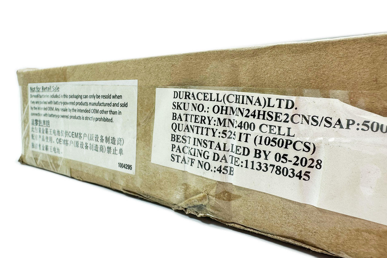 售完存档：Duracell金霸王电池7号七号碱性电池七号 非充电电池 遥控器电池 AAA MN2400 LR0 2节装工业包装非卖品-青州小熊