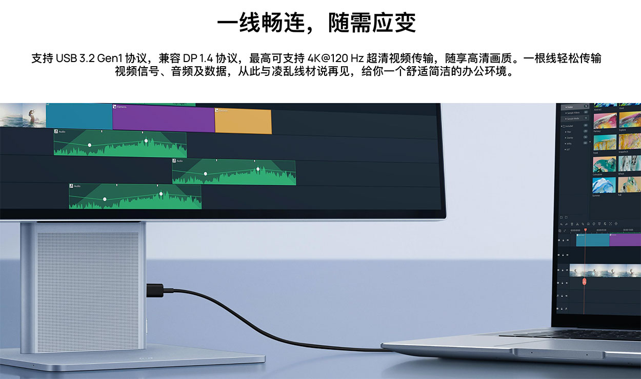 原装HW USB-C TO USB-C USB3.2 Gen1 EMARK芯片 PD3.0 20V5A 雷电3 20G被动线04071510 ...