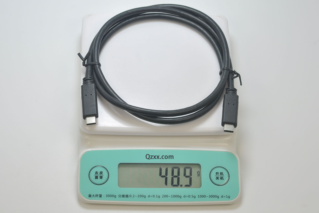 新到货一米长Gigabyte 显示器 USB Type-C Cable USB 3.2 Gen2 20G 20V5A 100W 半速雷电3 4 ...