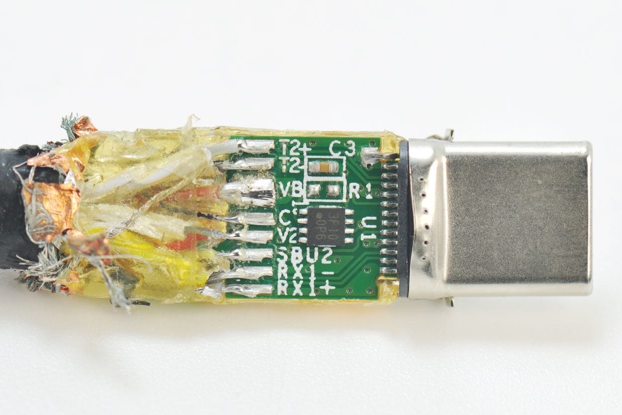 新到货一米长Gigabyte 显示器 USB Type-C Cable USB 3.2 Gen2 20G 20V5A 100W 半速雷电3 4 ...