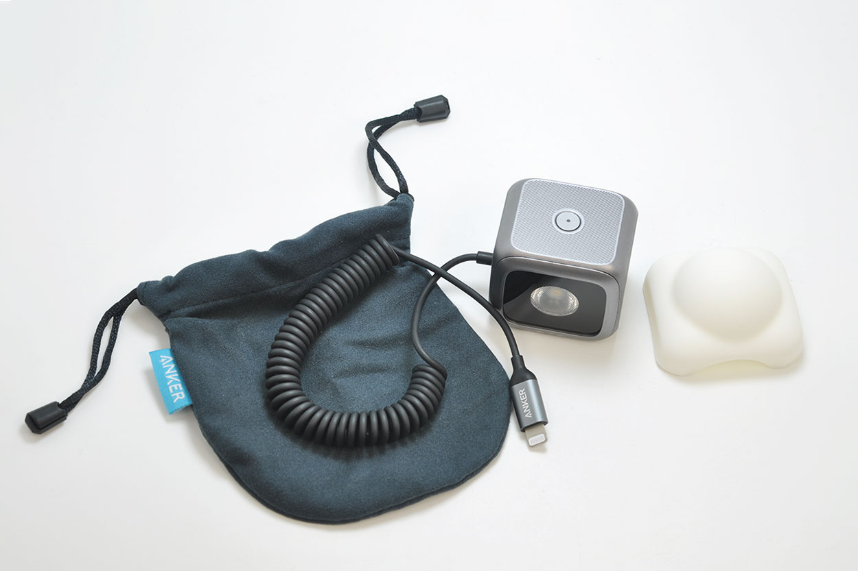 原装正品安克Anker iPhone LED闪光灯直播补光灯A7330 MFI认证 内置Lightning线材 适用于iPhone11 12 ...