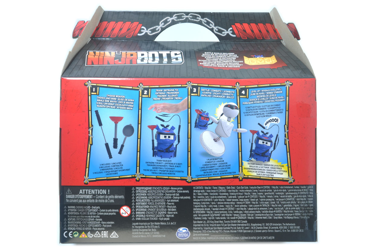 售完存档：原装蓝色Ninja Bots忍者搞笑战斗机器人 3种武器 教练模式 100多个声音和动作 一个装-青州小熊