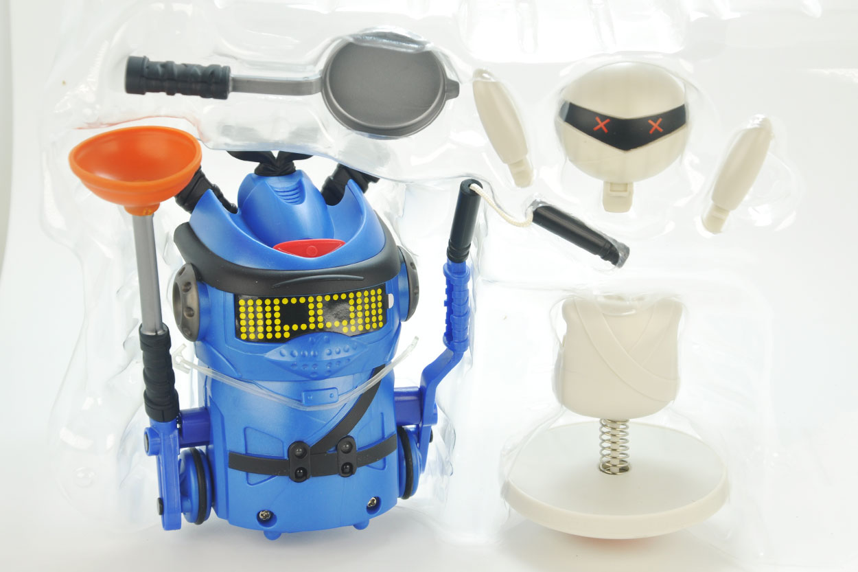 售完存档：原装蓝色Ninja Bots忍者搞笑战斗机器人 3种武器 教练模式 100多个声音和动作 一个装-青州小熊