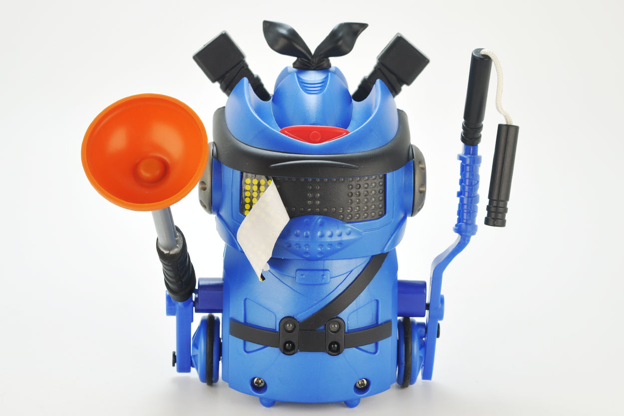 售完存档：原装蓝色Ninja Bots忍者搞笑战斗机器人 3种武器 教练模式 100多个声音和动作 一个装-青州小熊