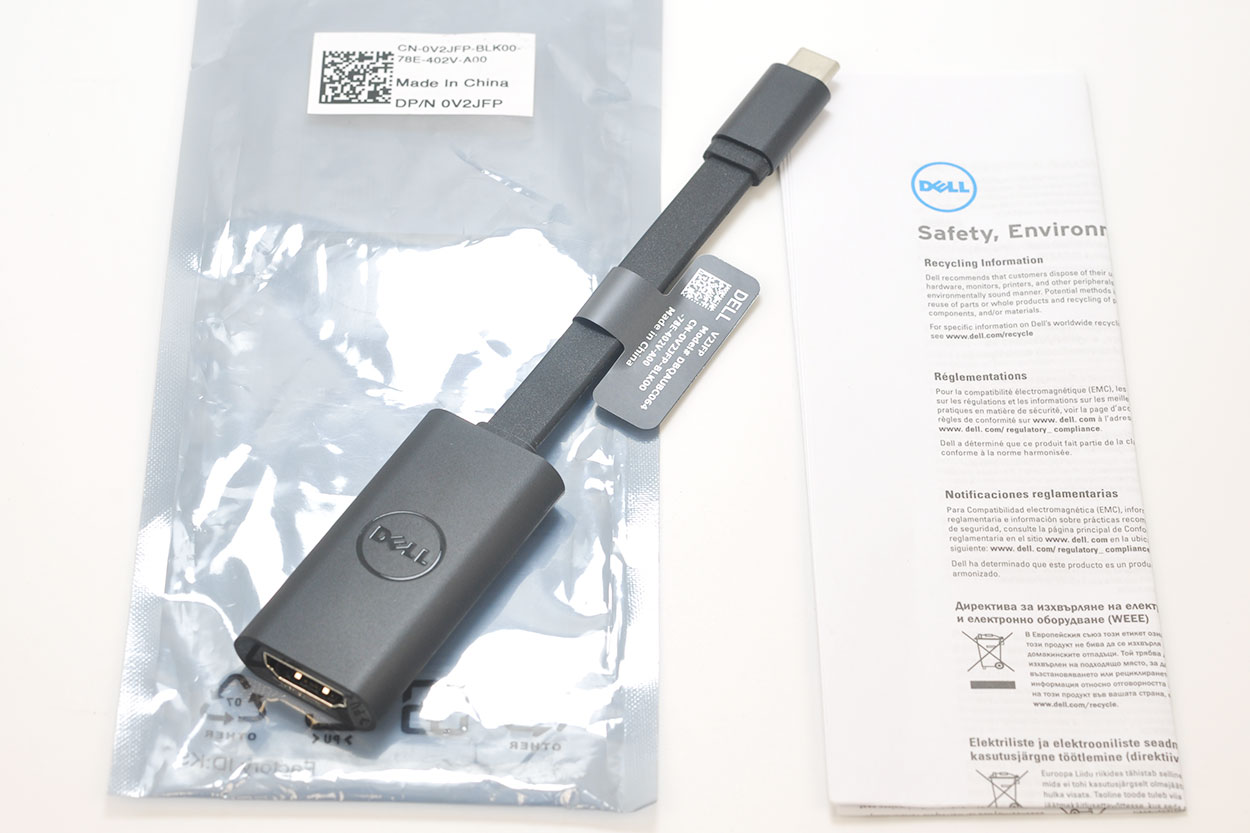 售完存档：戴尔Dell USB-C to HDMI 2.0 Adapter DBQAUBC064 0V2JFP 雷电3 4 接口转HDMI接口 ...