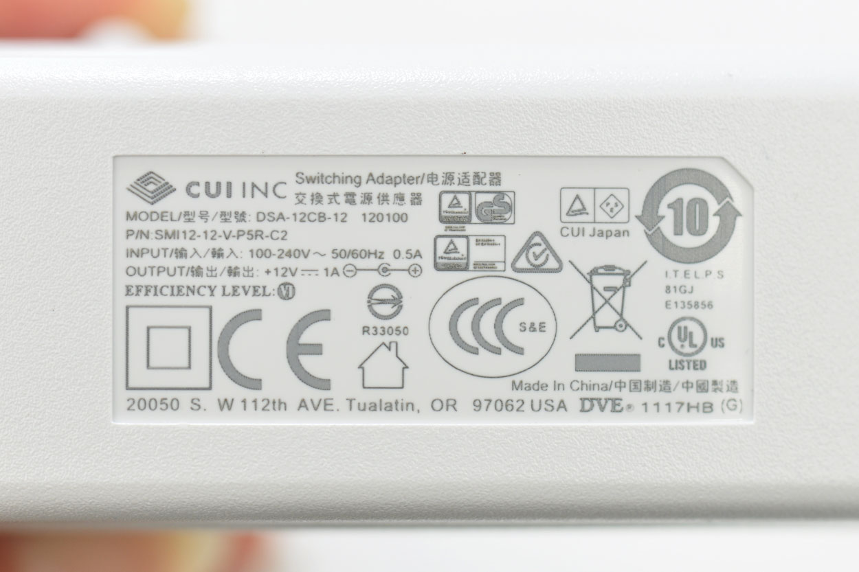 新到货白色DVE CUIINC DSA-12CB-12 120100 490-SMI12-12-VW-P5R 12V1A 3米长线带磁环弯头5 ...