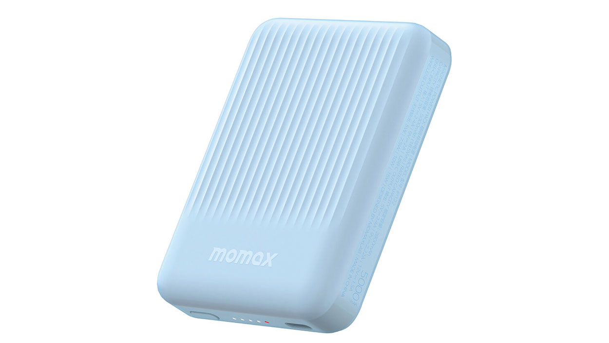 摩米士蓝色MOMAX Q.MAG MINIMAL mini 5000mAh IP122便携快充iPhone MagSafe磁吸移动电源 应急 ...