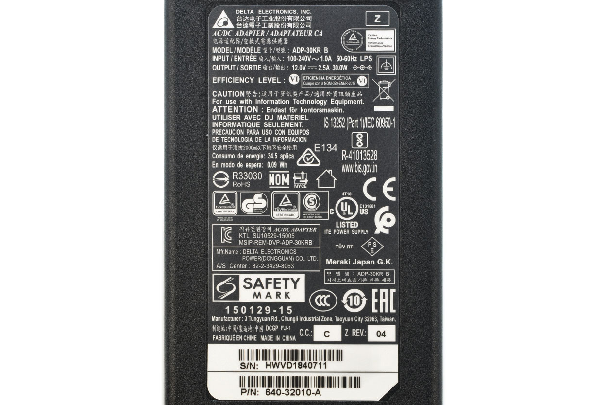 全新原装正品思科Cisco Meraki MA-PWR-30WAC For MX64 MX64W MX67 MX67W MX67C A40 ...