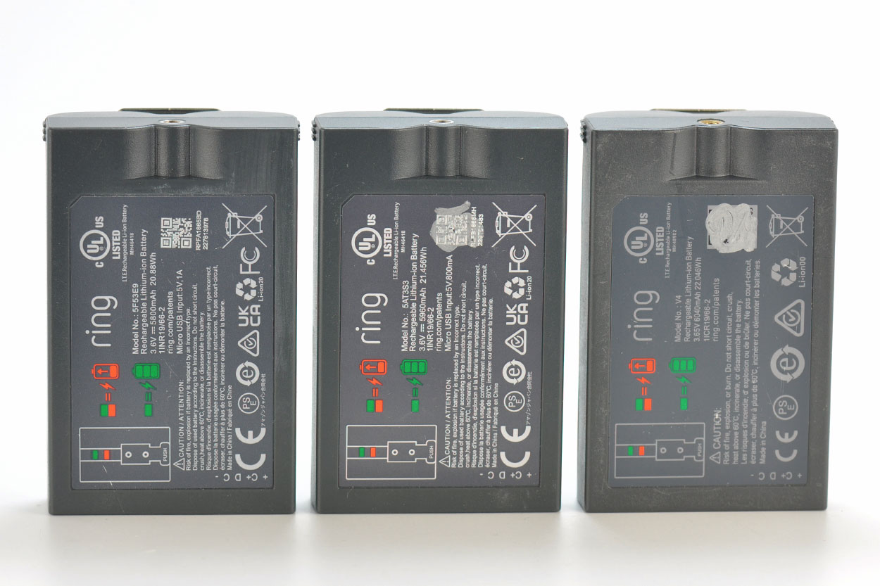 原装正品ring V4门铃电池Video doorbell 2 spotlight cam可视门铃电池 V4 5AT3S3 5F53E9 ...