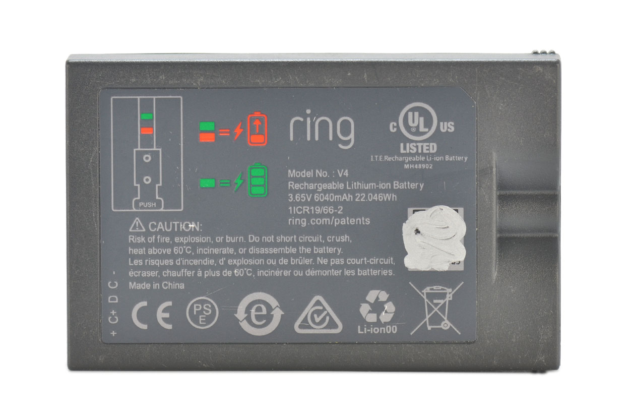 原装正品ring V4门铃电池Video doorbell 2 spotlight cam可视门铃电池 V4 5AT3S3 5F53E9 ...