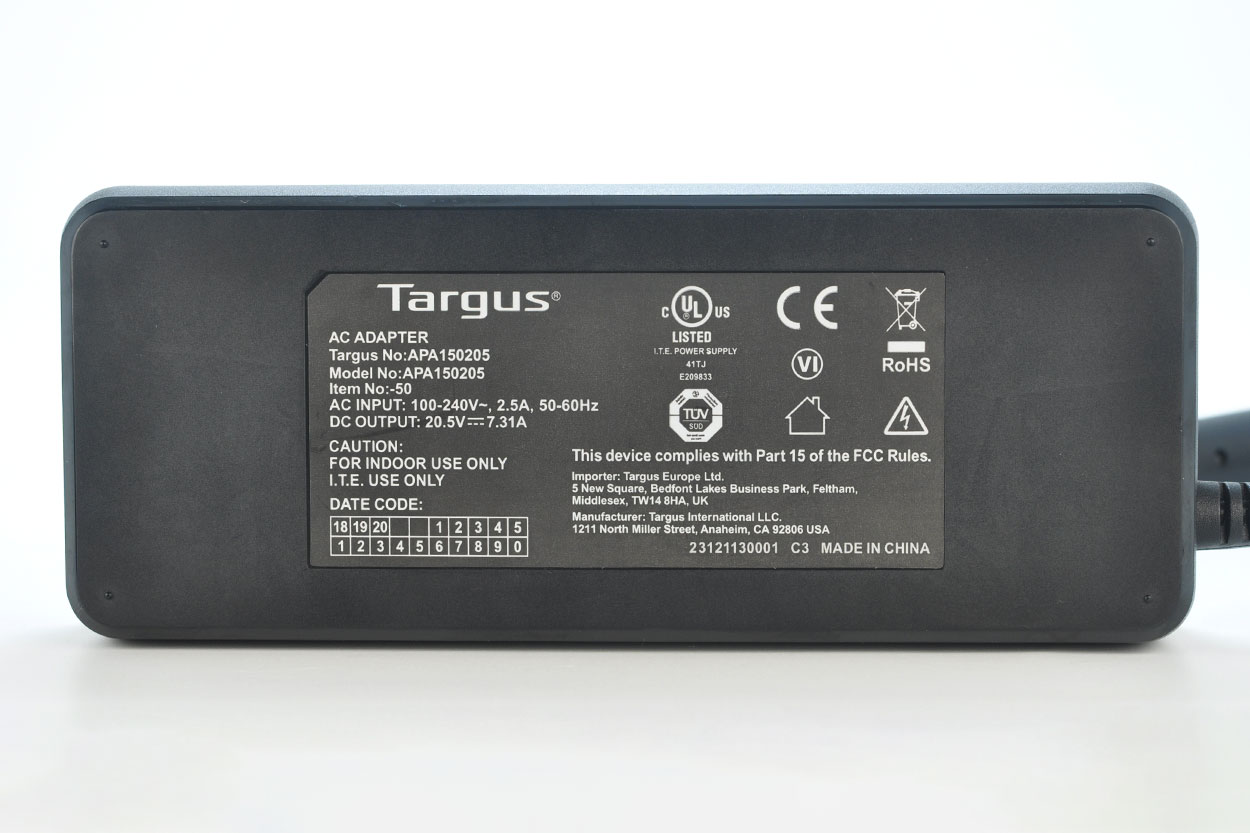 原装泰格斯Targus AC-DC APA150205 20.5V7.31A 150W DOCK190扩展坞原配电源适配器BUS0415 7 ...